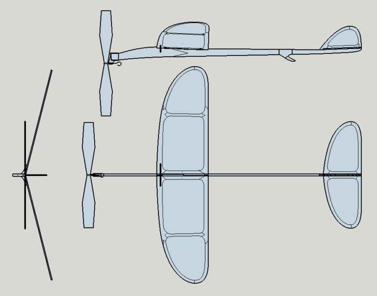 Pinna Flyer – beginner’s rubber model | J&H Aerospace